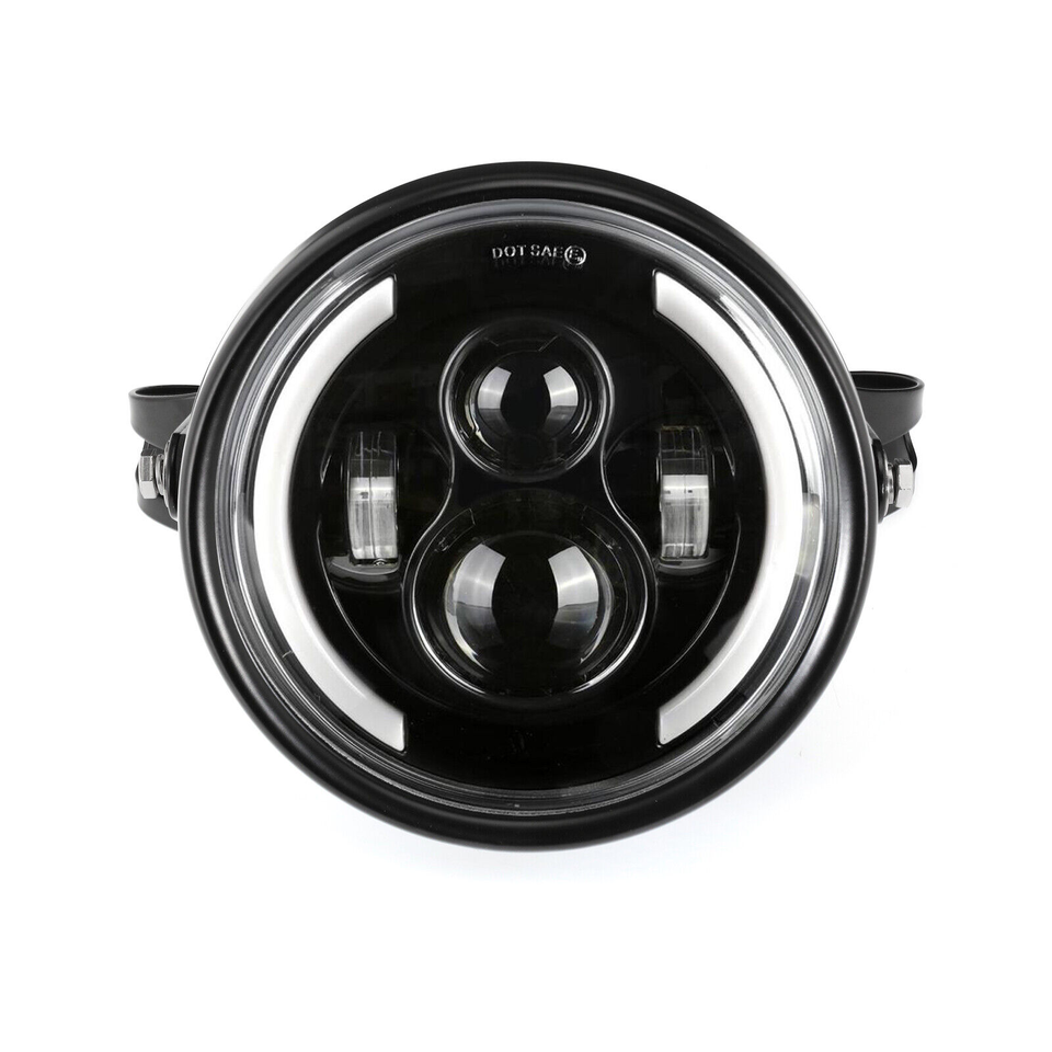 7" 60W Motorcycle Headlamp with DRL Turn Signal + Led Headlights ...