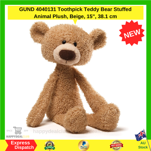 GUND 4040131 Toothpick Teddy Bear Stuffed Animal Plush, Beige, 15", 38. ...