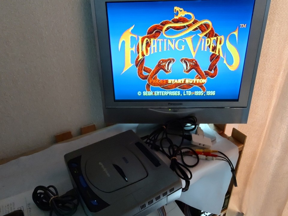 SEGA Saturn Gray color Console HST-0004,Pad,Power Cable Boxed set ...