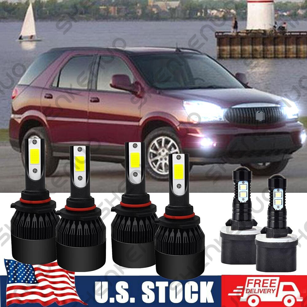 For Buick Rendezvous 2002-2007 - LED Headlight Hi/Low + Fog Light Bulbs ...