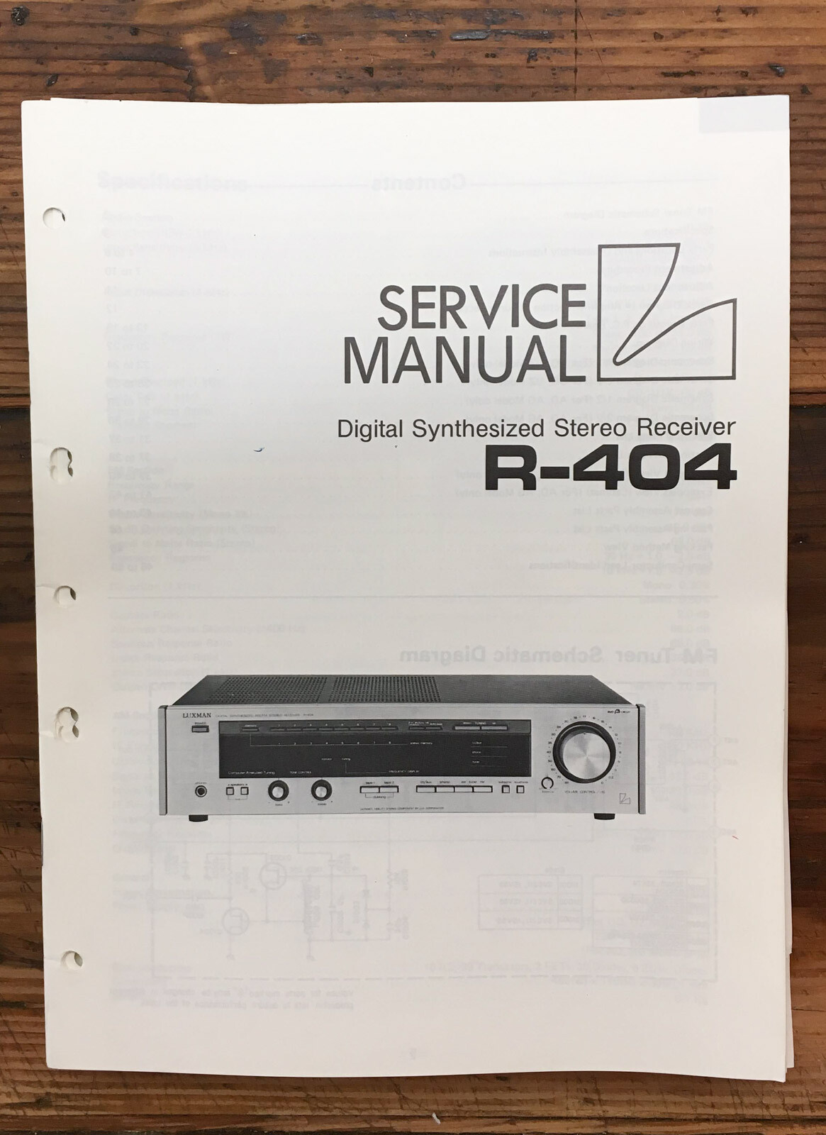 Luxman R-404 Receiver Service Manual *Original* #1 | eBay