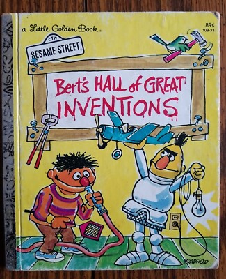 SESAME STREET Bert's Hall of Great Inventions Little Golden Book #321 ...