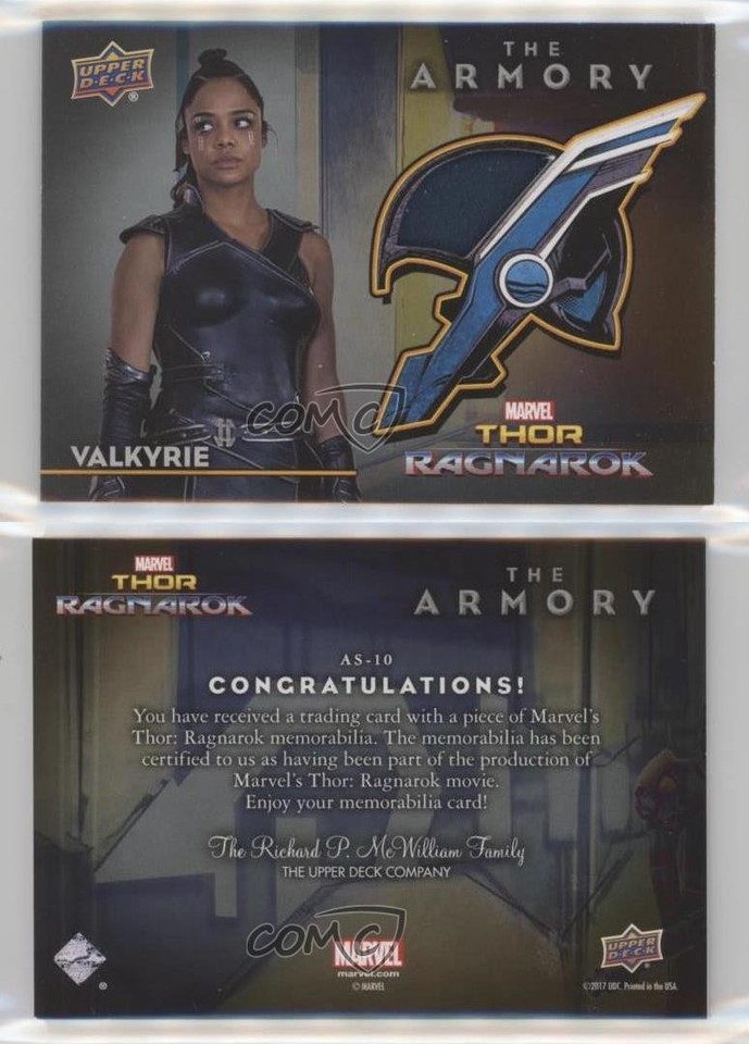 2017 Upper Deck Marvel Thor: Ragnarok The Armory Memorabilia Valkyrie # ...