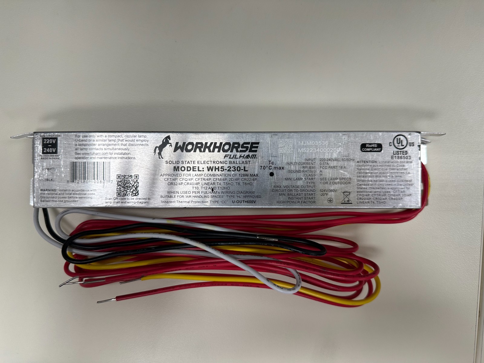 Fulham WH5-230-L WorkHorse F36T8 Adaptable Ballast - 230V | eBay
