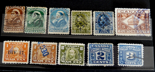 Canada: 11 old Fiscal stamps, QV onwards | eBay