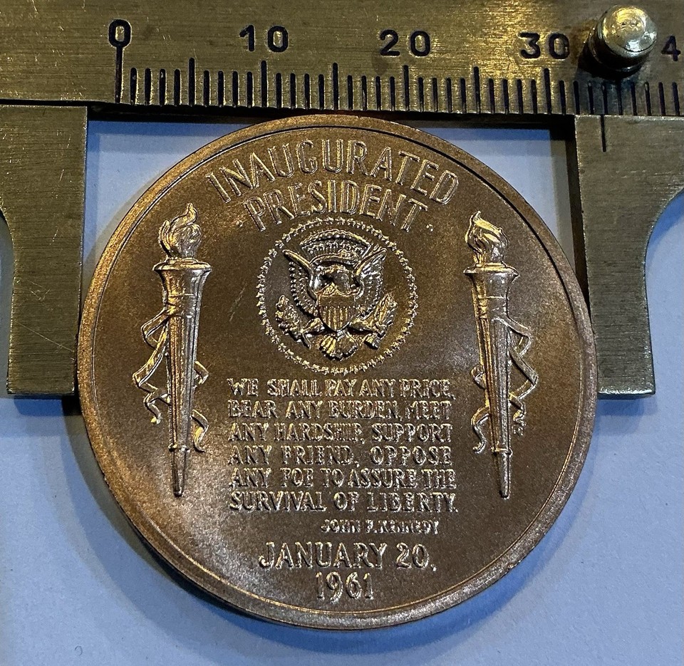 President John F Kennedy JFK Inaugurated Coin Medal | eBay
