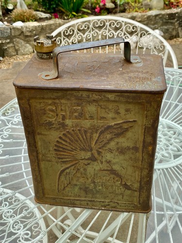 1935 Shell Aviation Spirit Garage Forecourt 2 Gallon Petrol Can | eBay UK