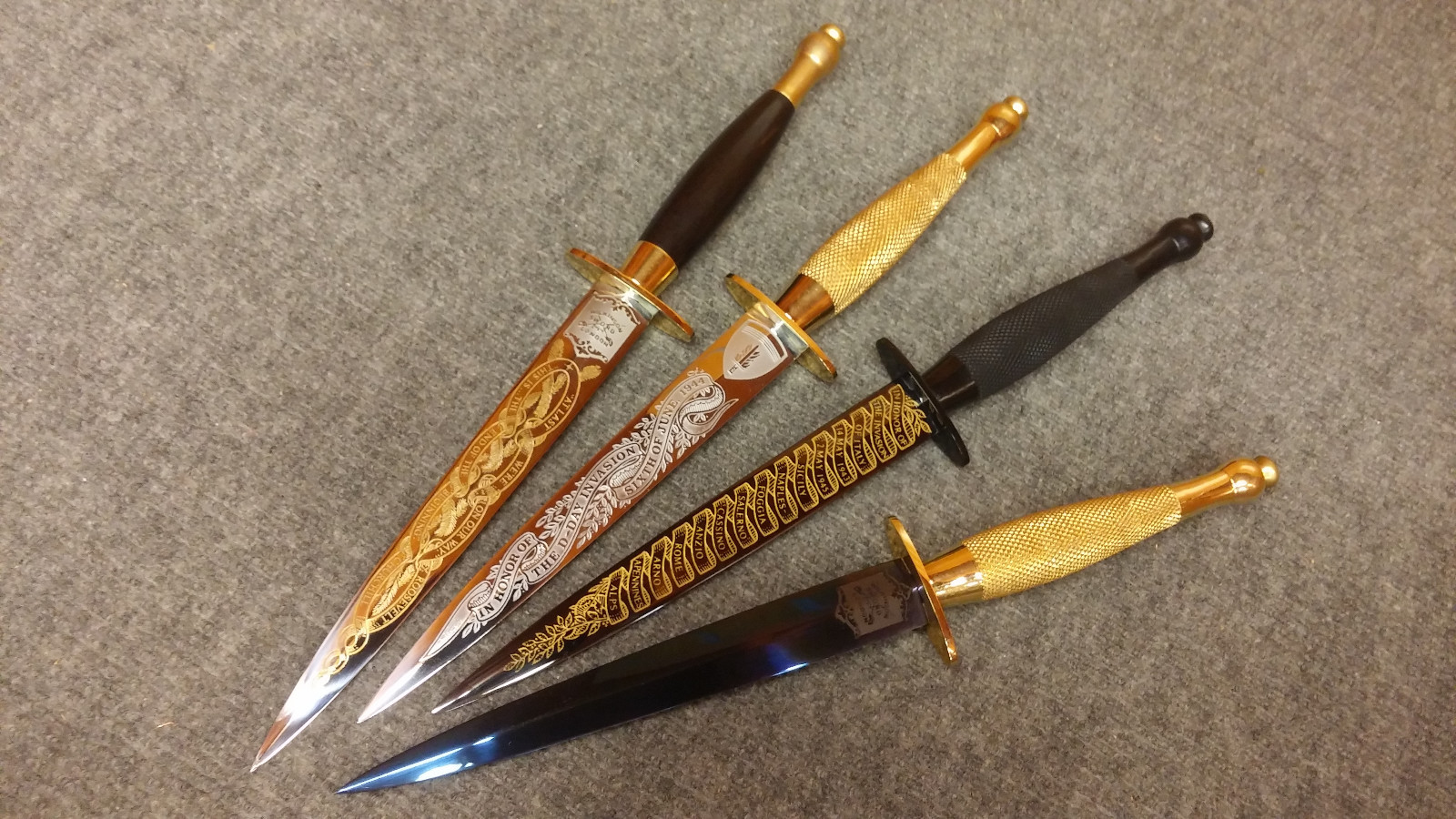 WILKINSON SWORD SET FAIRBAIRN SIKES COMMEMORATIVE II WW EUROPE THEATER ...