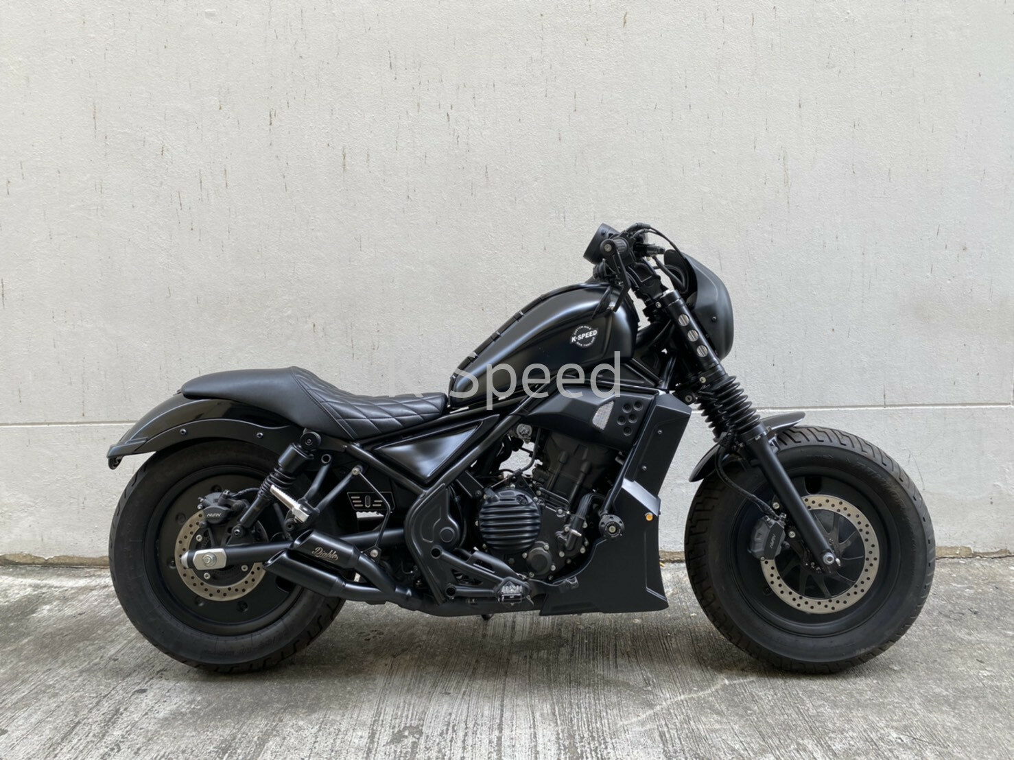 EXHAUST TWIN PIPE SLIP ON LOW MOUNT DIABLO HONDA REBEL CMX 250 300 500 ...