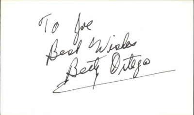 BETTY ORTEGA CORREA COTTO Signed 3"x5" Index Card | eBay
