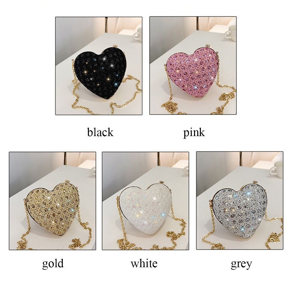 Gold Bright Silk Evening Bag Rhinestone Decorative Handbags Wedding ...