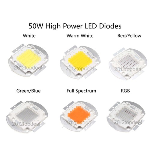 High Power 50W watts SMD LED Chip COB Lamp White Red Blue Green UV ...