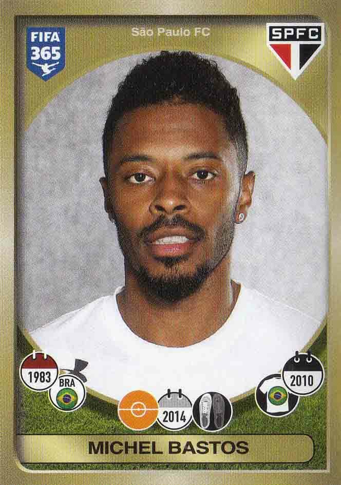 Panini Sticker Fifa 365 2017 Nr. 635 Michel Bastos Sao Paulo FC NEUWARE ...