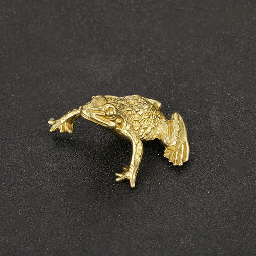 Solid Brass Frog Figurine Small Statue Home Ornament Figurines ...