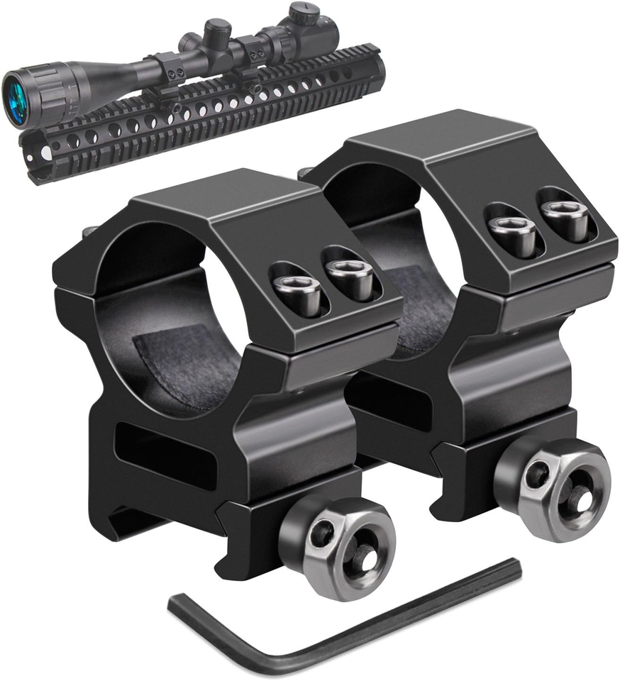 Rifle Scope Rings, Medium Profile Scope Mounts for Picatinny Rail (1 ...