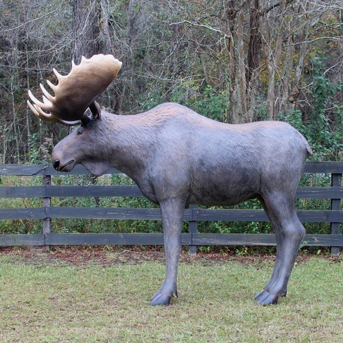 Life Size Moose Statue with Large Antlers | eBay