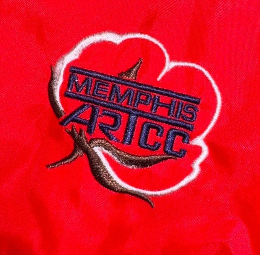 Vtg Memphis ARTCC FAA Jacket Red Nylon Windbreaker Cardinal USA Large ...