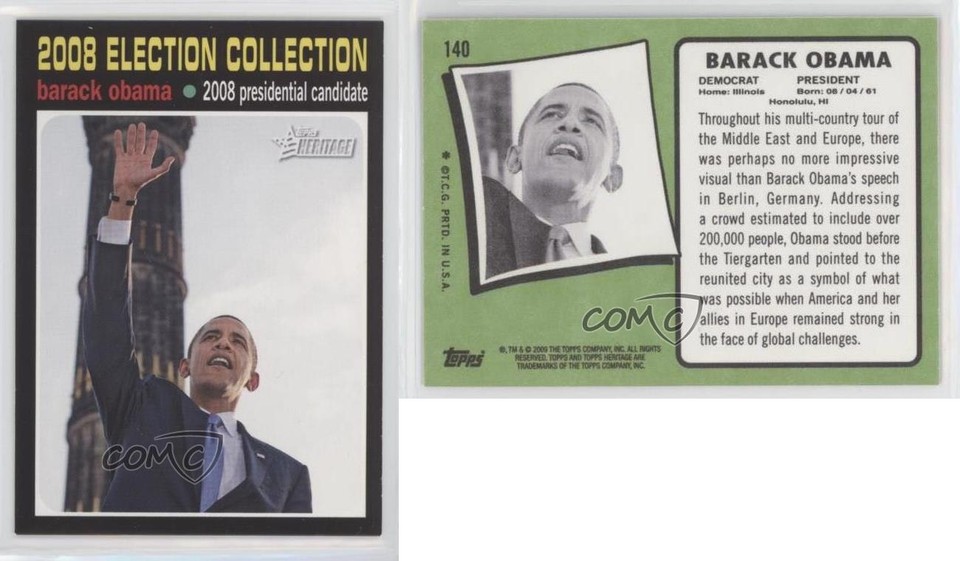 2009 Topps American Heritage Barack Obama #140 0r1h | eBay UK