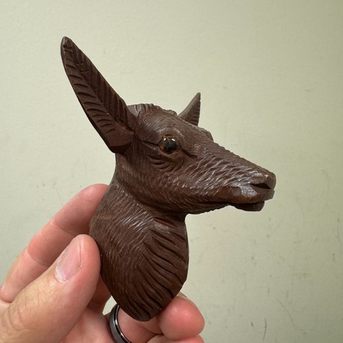 Vintage Cuckoo Clock Crest Crown Topper Stag Deer Head Carved Wood | eBay