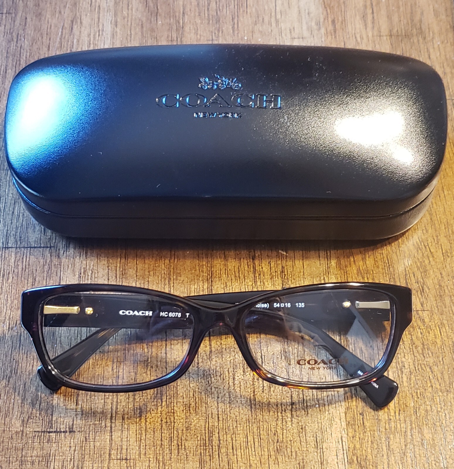 COACH HC6078 5120 Dark Tortoise Rectangle 54 mm Demo Lens Woman's ...