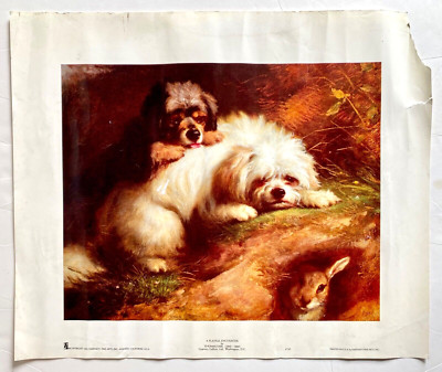 Vintage 1995 Art Print Poster A Playful Encounter Thomas Earl Haddad's ...