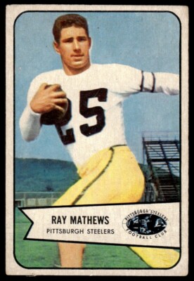 1954 Bowman Ray Mathews Pittsburgh Steelers #1 | eBay