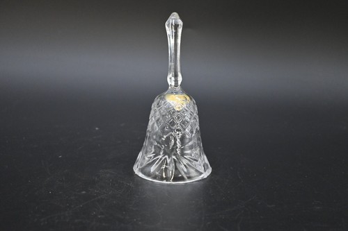 Vintage Crystal Bell Cut glass Hand Held Bell Small 5" Decorative Bell ...