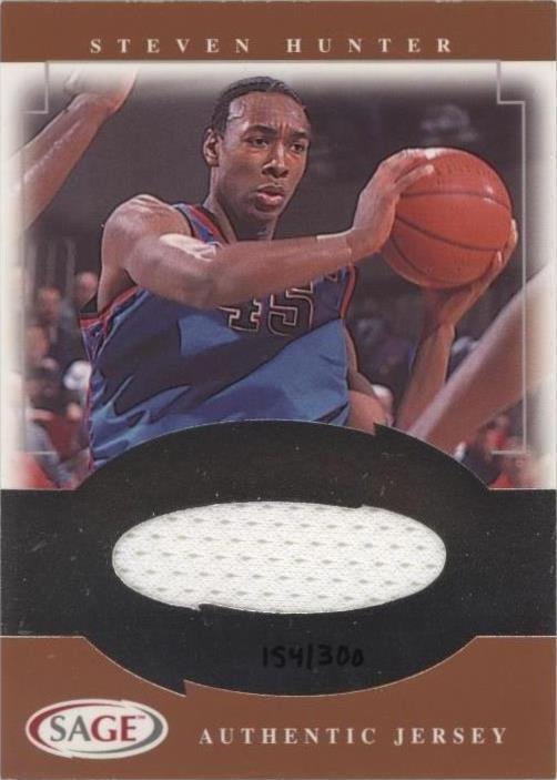 2001 Sage - Authentic Jerseys Steven Hunter #J11 Bronze /300 (MEM, RC ...