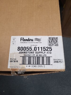 Flanders 15X25X1 PV Pre-Pleated Air Filters 80055.011525 10 Pack | eBay