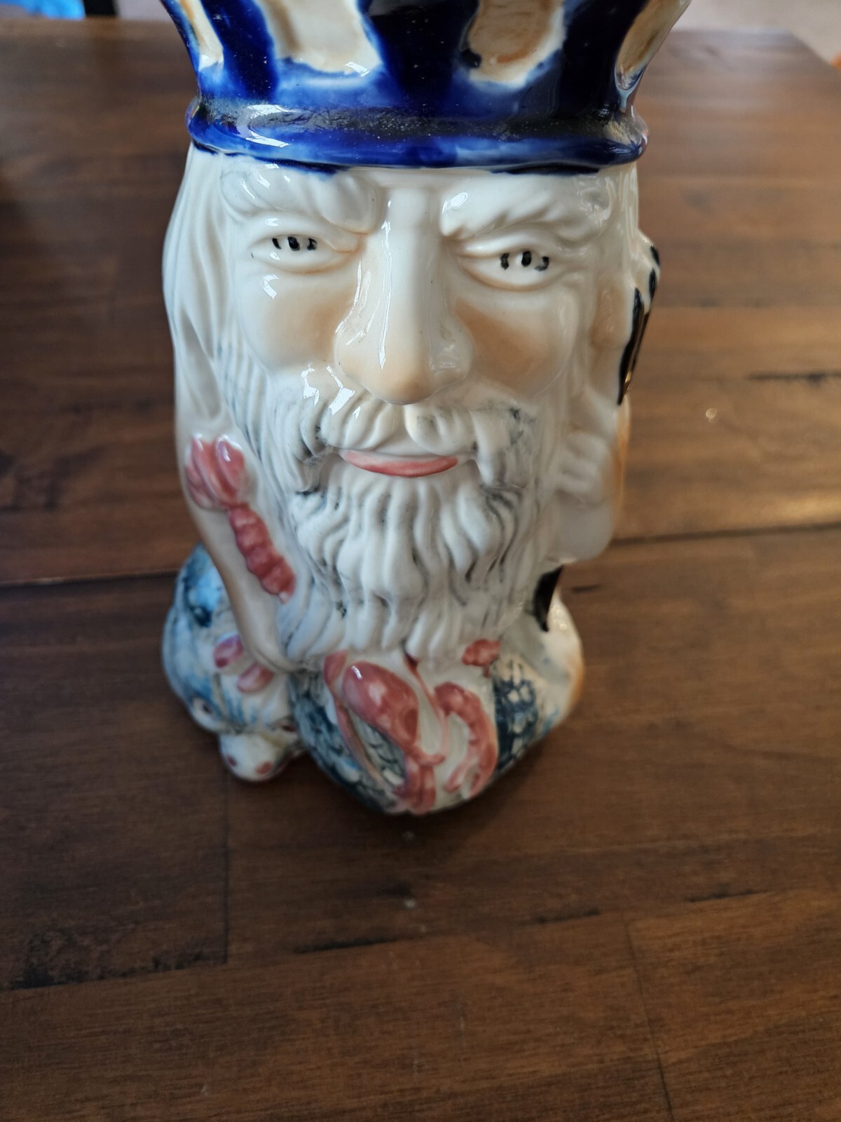 Vintage Large Toby Jug FATHER NEPTUNE 10" Unmarked Manner of ...