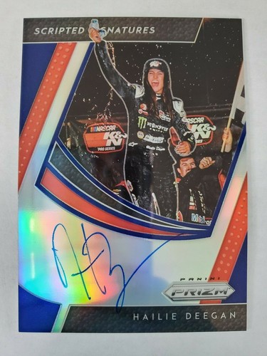 2019 Panini Prizm - Scripted Signatures Hailie Deegan #SS-HD Blue Prizm ...