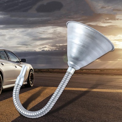 Oil Funnel with Strainer Screen Bendable Spout Funnel for Vehicles Fuel ...