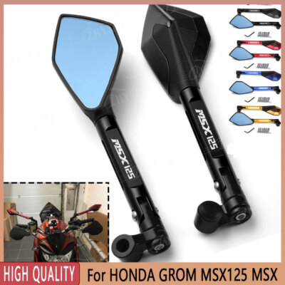 LOGO MSX125 Motorcycle Accessorie Rearview Mirror For HONDA GROM MSX125 ...