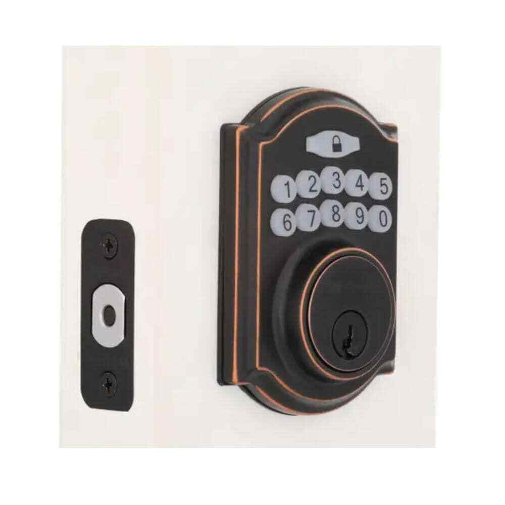 Defiant GA7X7D01AA Single Cylinder Electronic Keypad Deadbolt - Aged ...