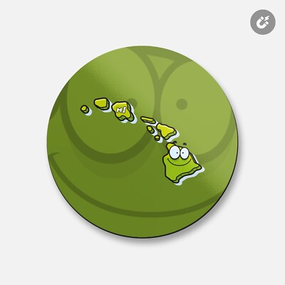 Hawaii USA State Map Smiley | 4'' X 4'' Round Decorative Magnet | eBay