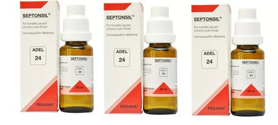 🌿 ADEL 24 Septonsil Drops 20ml | Throat & Tonsil Support | Pack of 3 | eBay