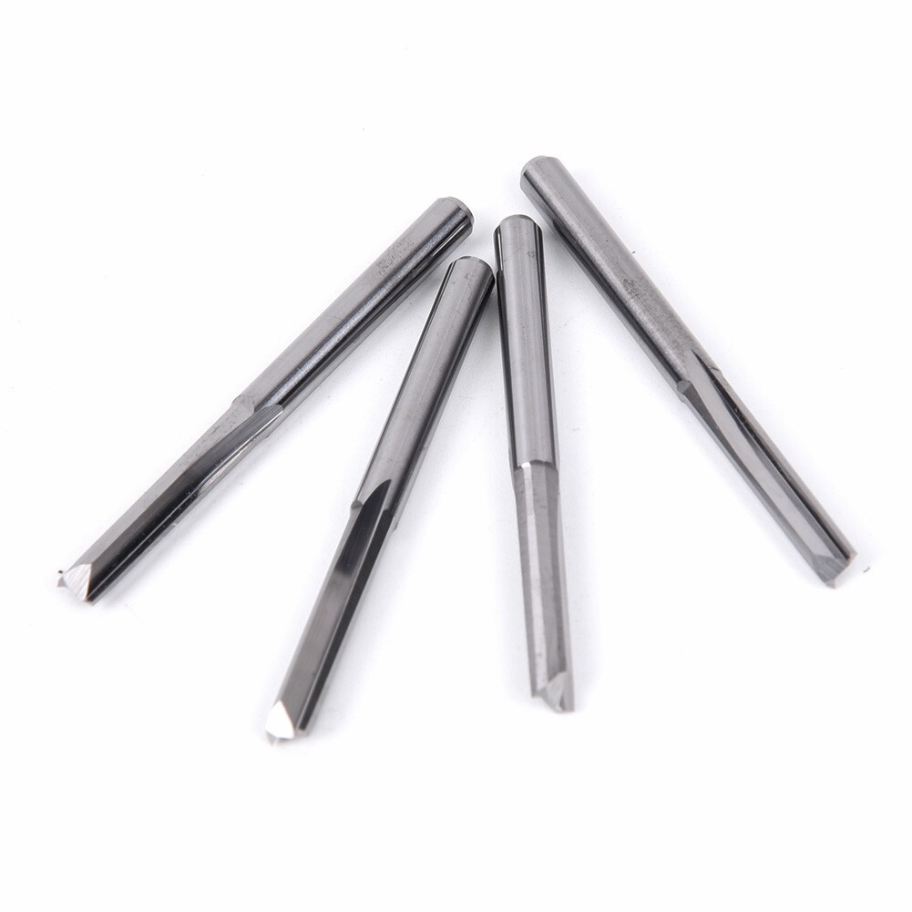 10pcs End Mill Cutter 2 Flutes Straight Slot CNC Router Metalworking ...