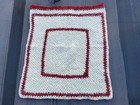 Vintage All Wool Handmade Crocheted Knee Blanket 35” x 29” Cream and ...
