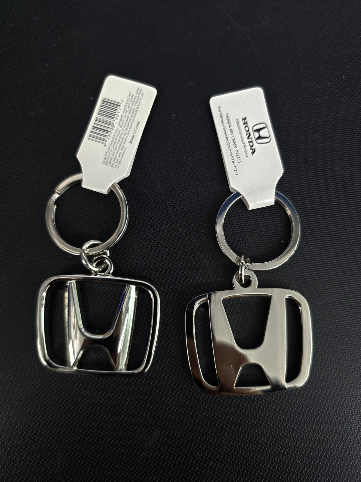 Qty 2 Honda Key Chain Emblem Metal 712211 Honda Logo Key Ring, Silver ...