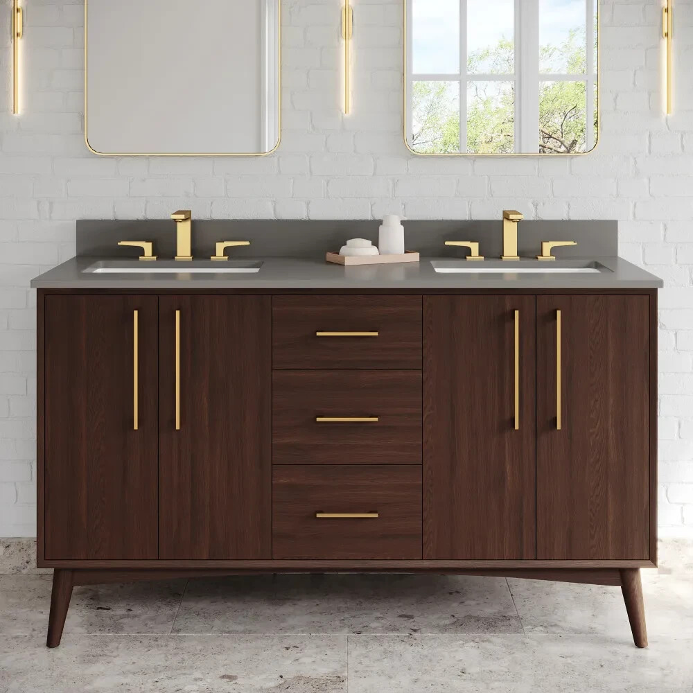 60 Inch Walnut Bathroom Vanities
