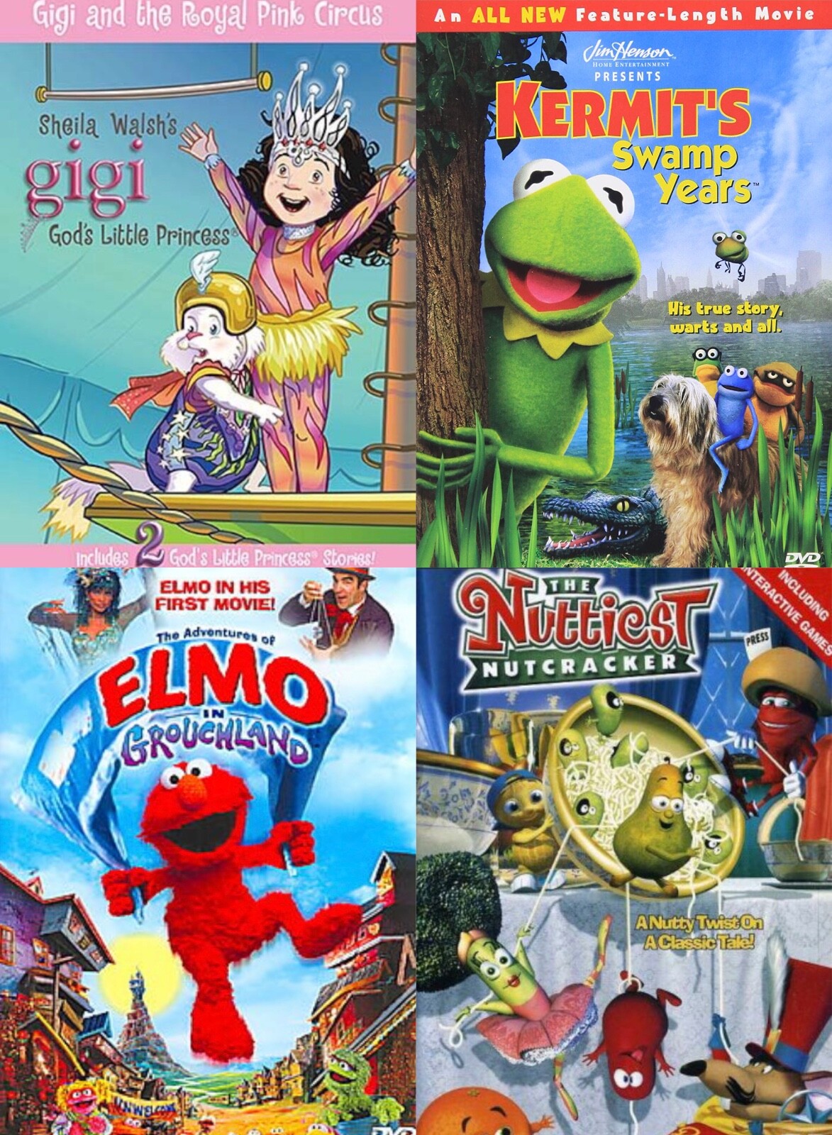 Gigi God's Little Princess, Elmo in Grouchland, Kermit's Swamp Years ...