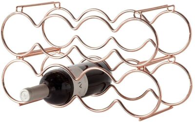 2 Tier Rose Gold Stackable Table Top Wine Rack Holds 8 Bottles Metal | eBay