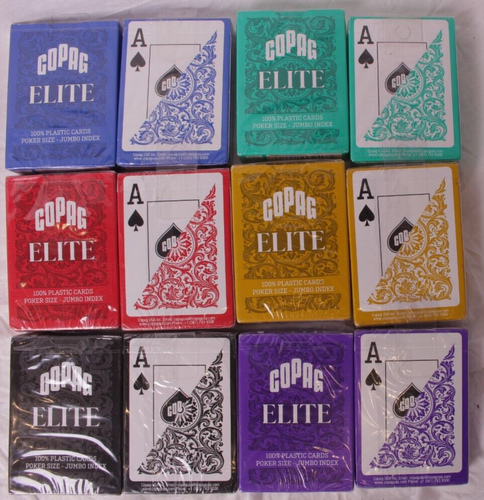 12-pack Copag Elite 100% Plastic Playing Cards, Poker Size (Standard ...