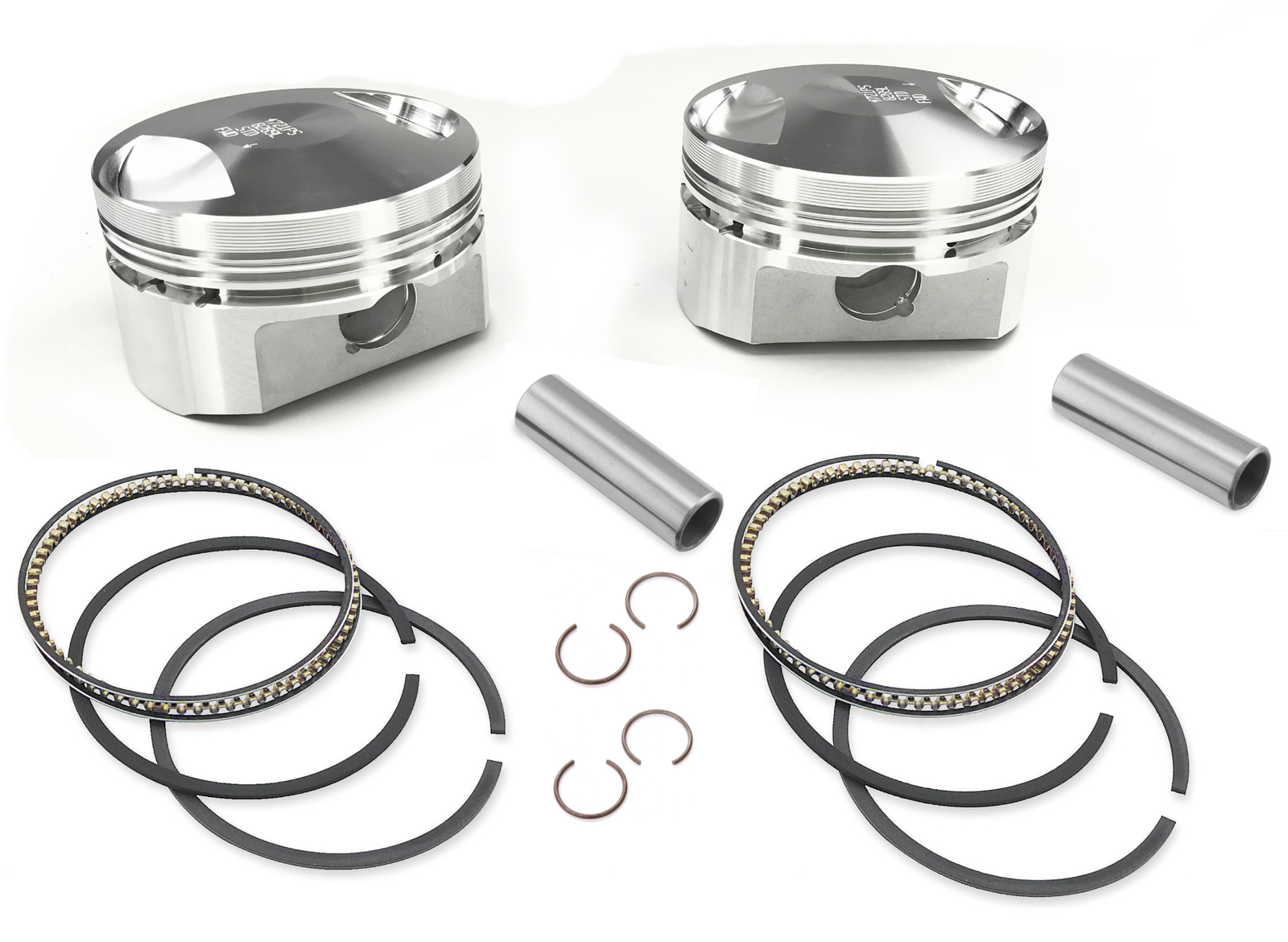 Wiseco 1200cc Sportster EVO Forged Piston Kit 10.5:1/Domed 3.498" Bore ...