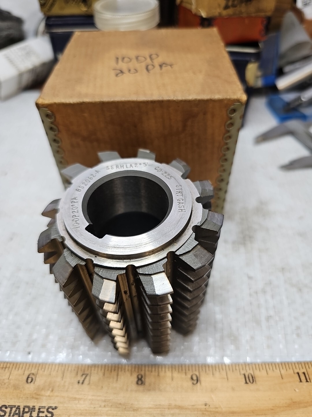 NORRIS M2 GEAR HOB CUTTER 10DP 20°NPA STRT GASH, 1 1/4" ARBOR EXCEL ...