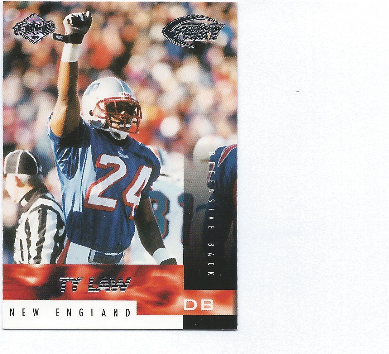 1999 Ty Law Edge Fury Card New England Patriots #83 | eBay
