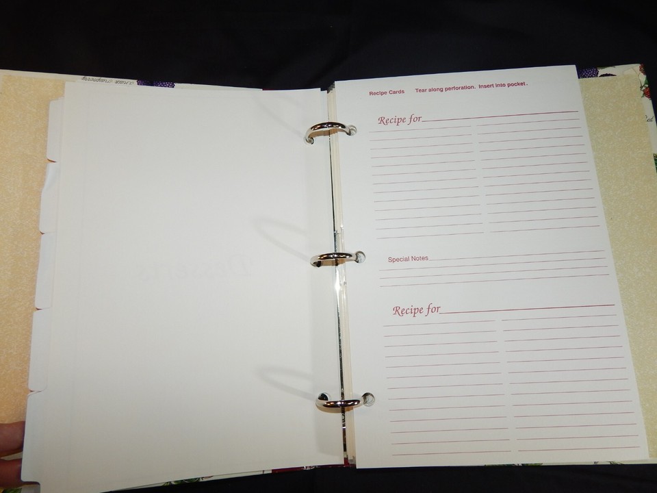 Vintage HUGE Lot Recipe File Book Books Organizer Folders & Blank ...