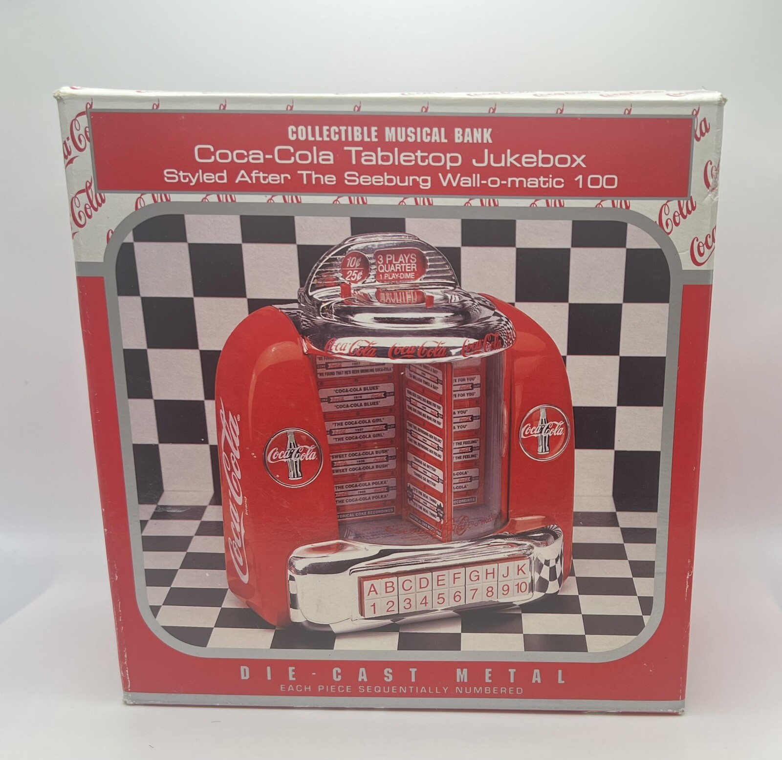 Vintage Coca-Cola Tabletop Jukebox Collectible Musical Bank Seeburg ...
