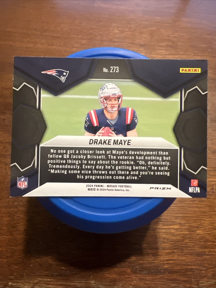 Drake Maye 2024 Mosaic NFL Debut Green Mosaic Prizm Rookie RC #273 ...