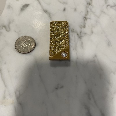 Vintage 1980s BRAND NEW Gold Plate Nugget Money Clip With Genuine Cubic ...